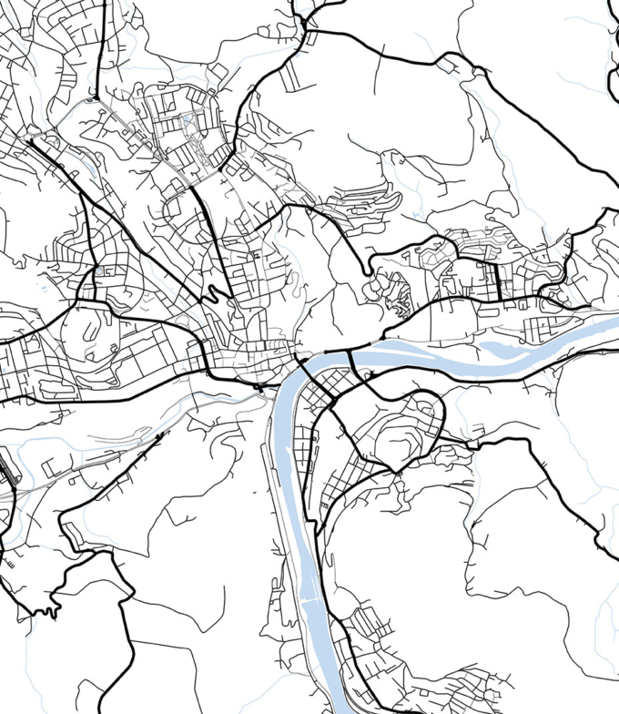 Ústí nad Labem – obraz v minimalistickém stylu | LAFORMA